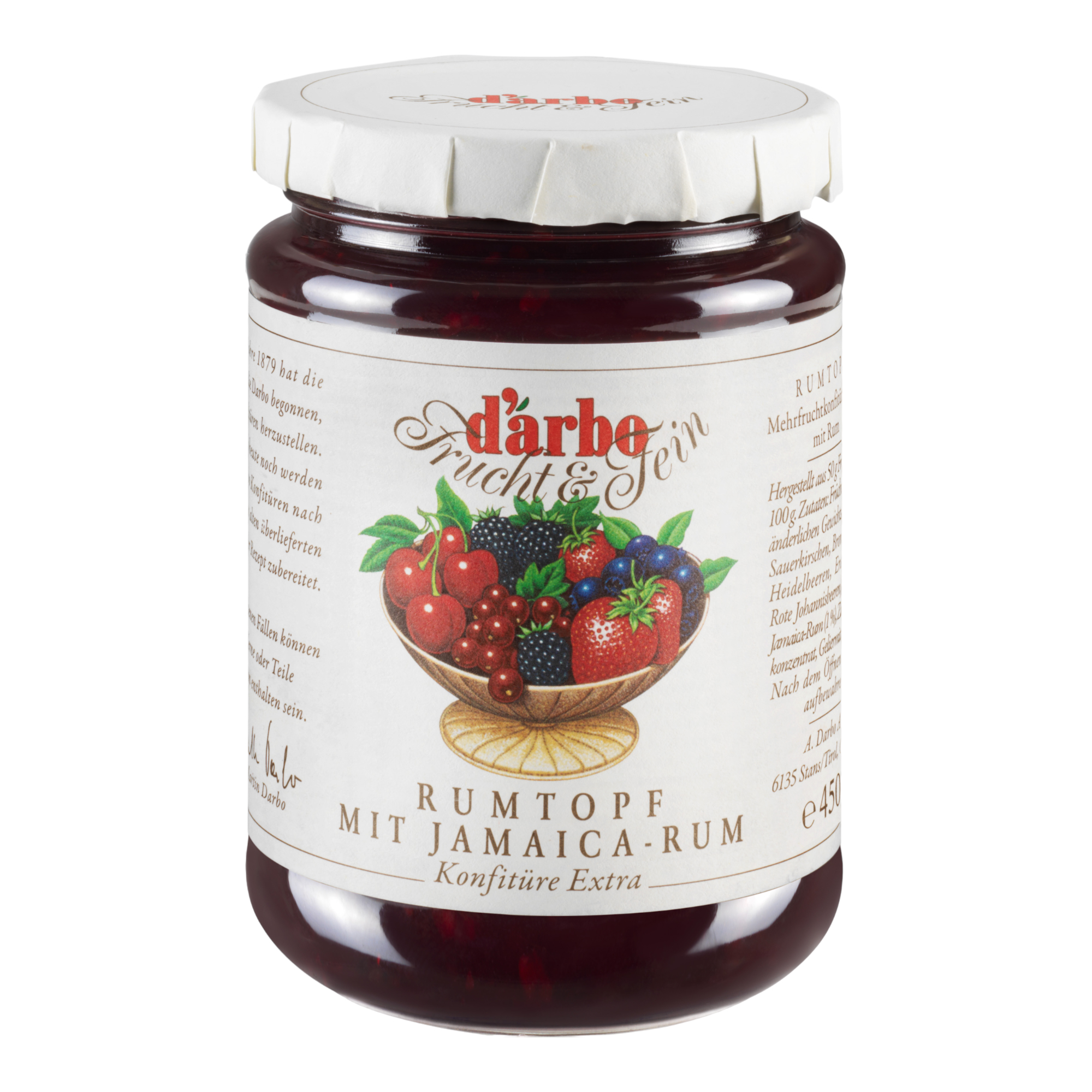 Darbo Rumtopf Mehrfruchtkonfitüre Extra mit Jamaica Rum 450g von Darbo ...
