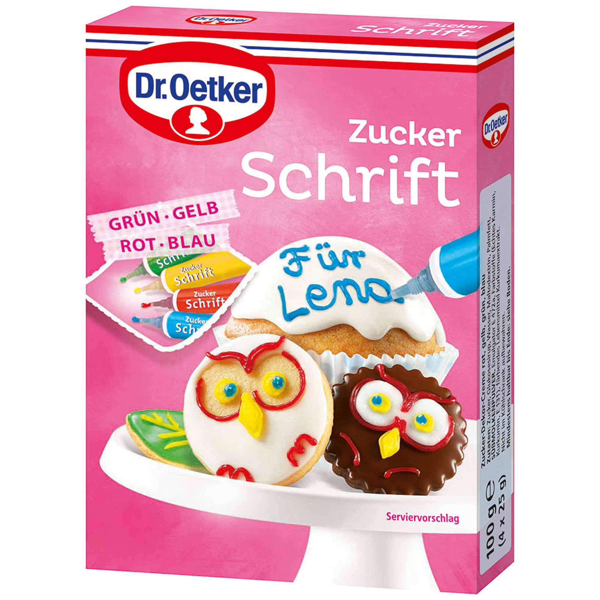 Buy Dr. Oetker sugar writing 4 colors - 100g online