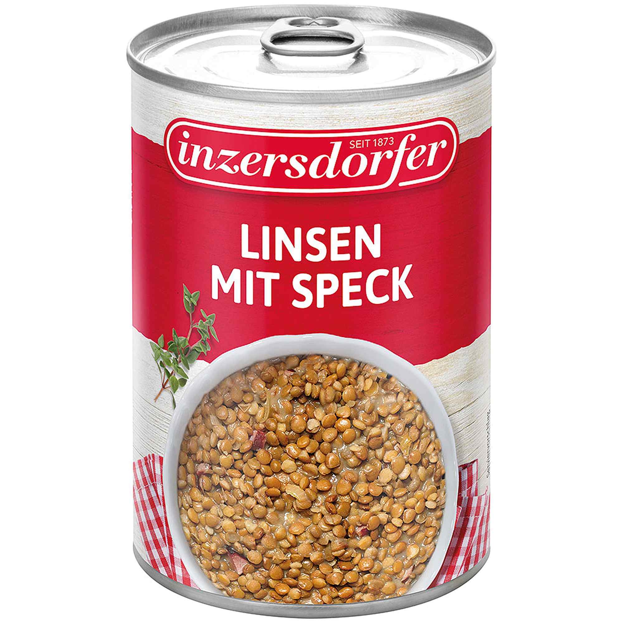 Buy Inzersdorfer lentils with bacon 400g online