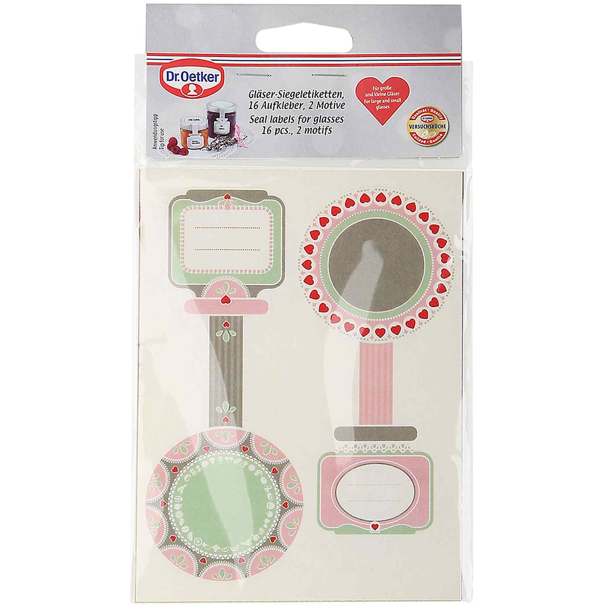 Buy Dr. Oetker jar/preserving seal, 2 different motifs - 1 piece online