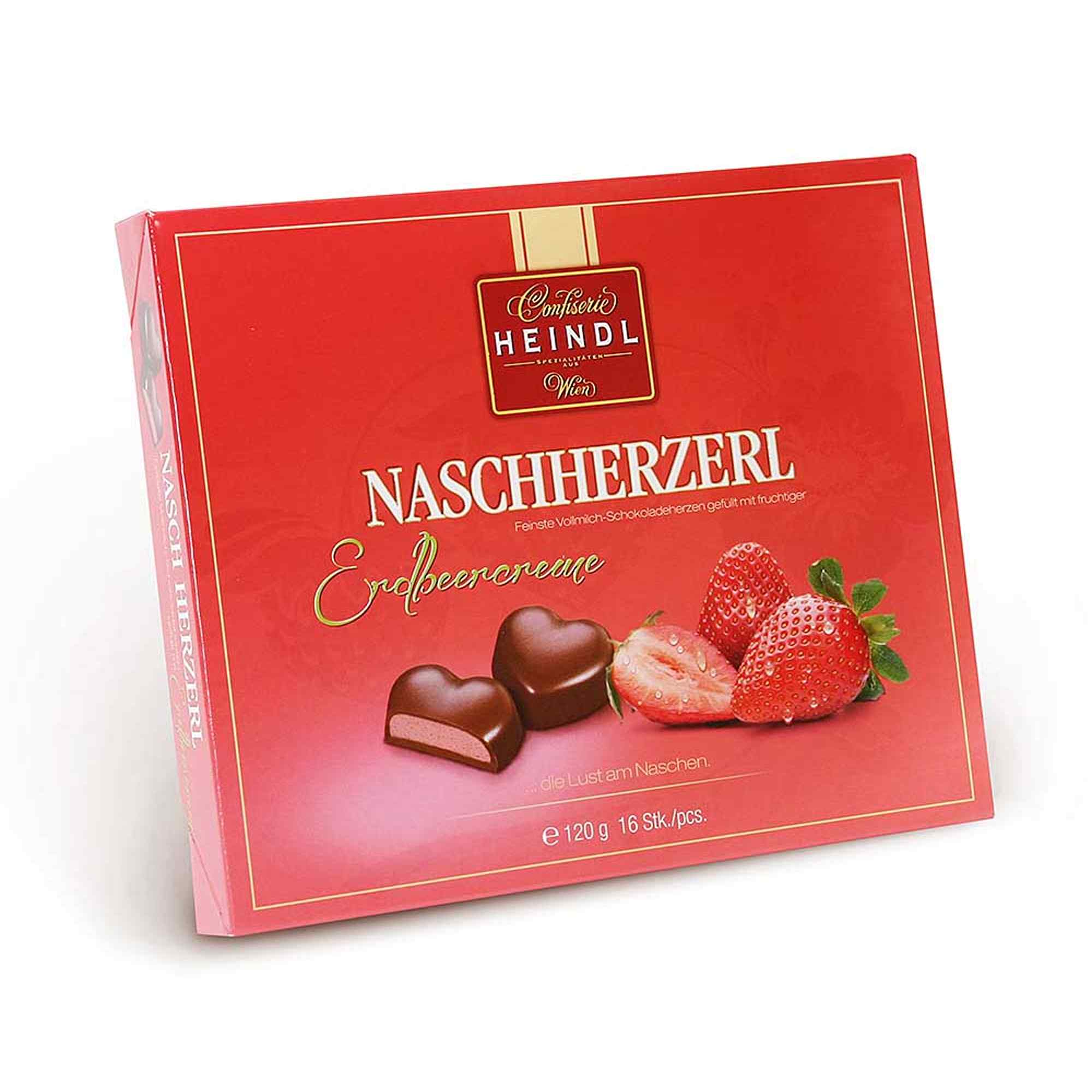 Buy Heindl Nasch Herzerl Strawberry - 120g online