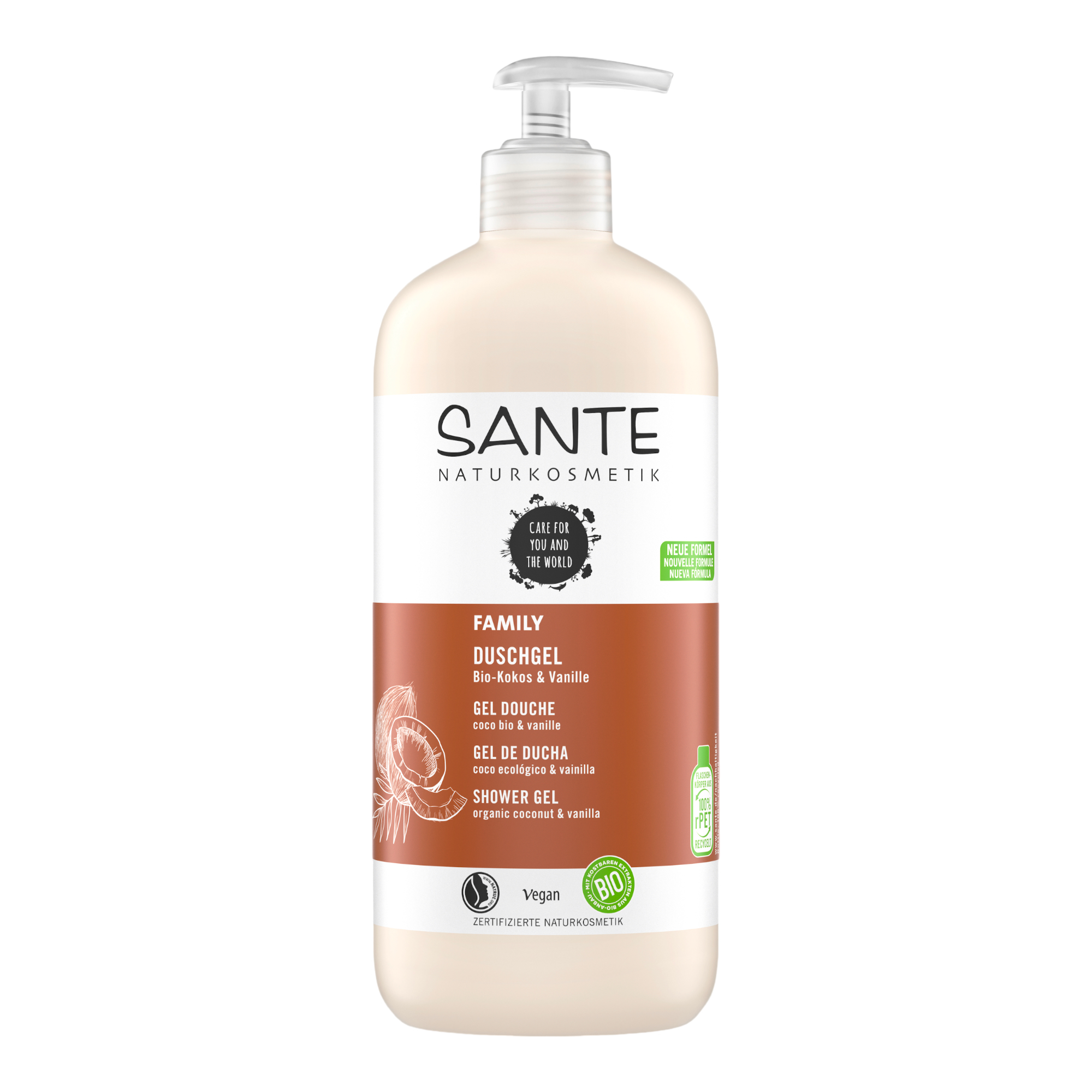 Bio Duschgel Kokos & Vanille 500ml von Sante Naturkosmetik online kaufen