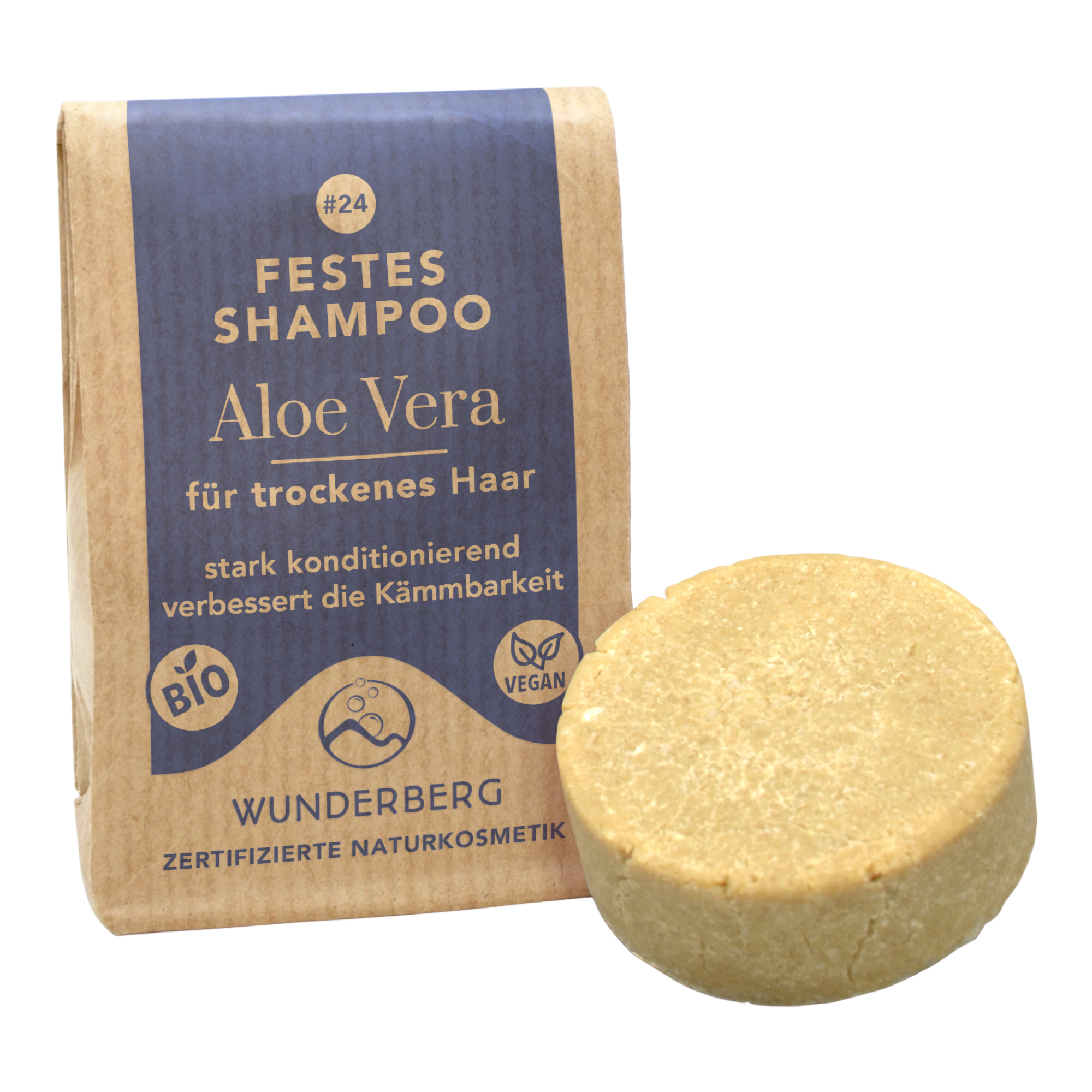 Bio Festes Shampoo Aloe Vera 48g von Wunderberg online kaufen