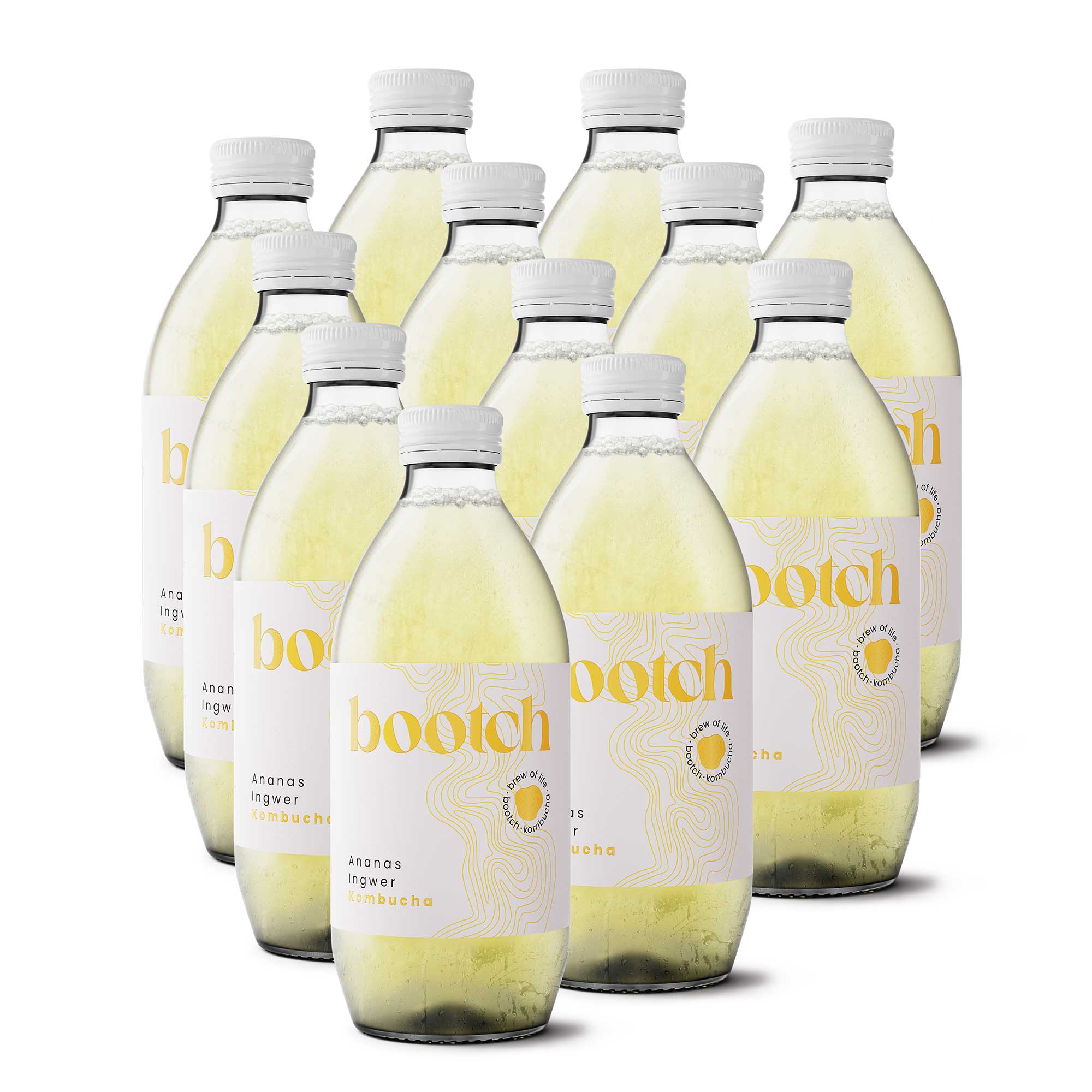 Buy Organic Kombucha - Pineapple Ginger Tray 12 x 330ml from Bootch ...