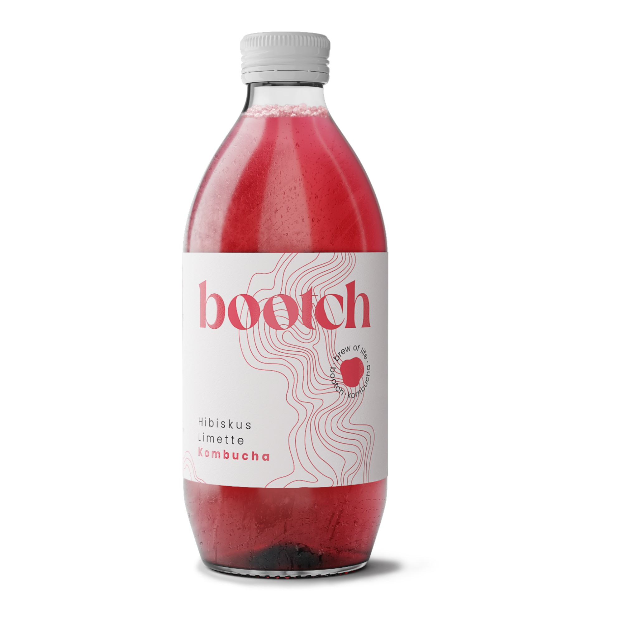Bio Kombucha - Hibiskus Limette 330ml von Bootch Kombucha online kaufen