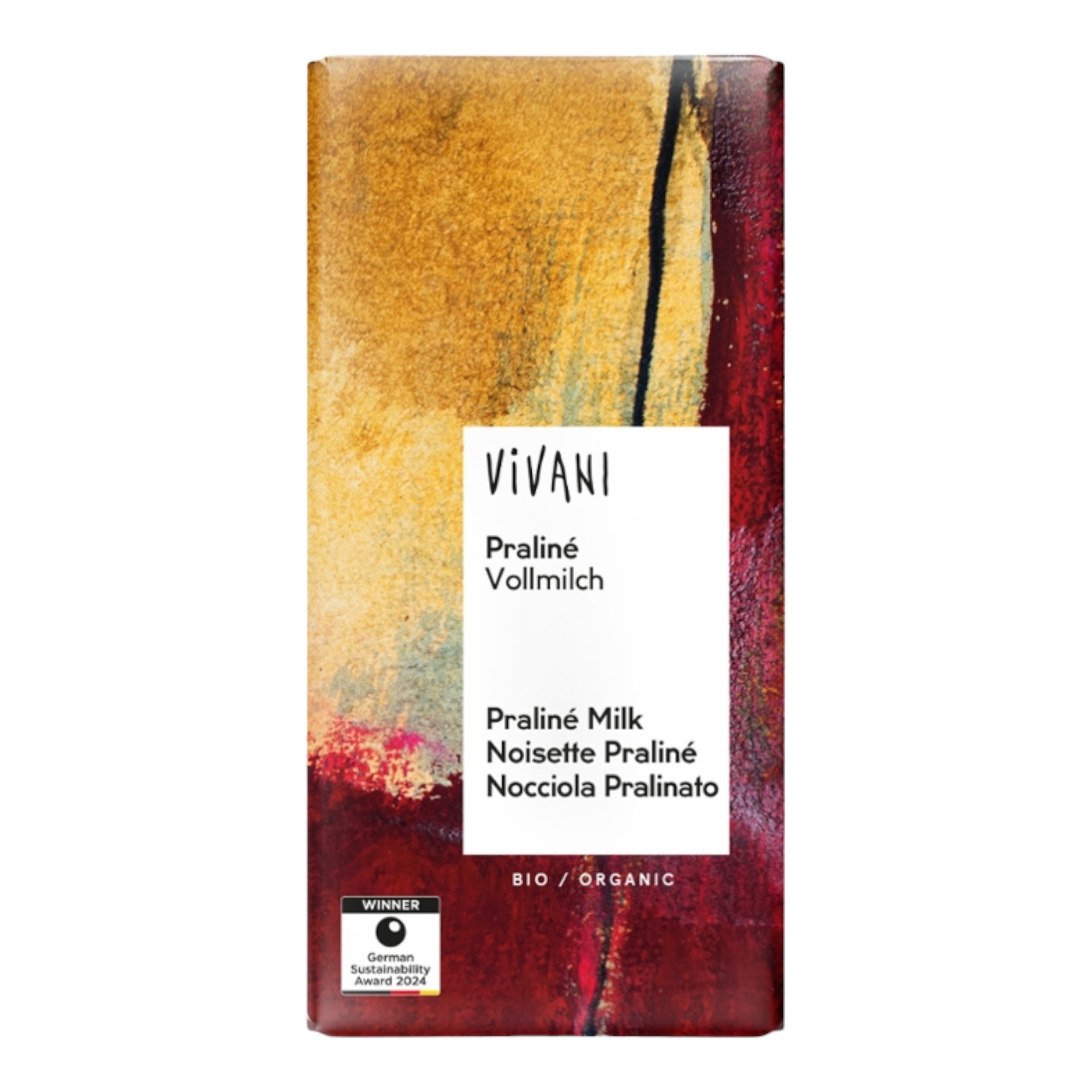 Organic Milk Praliné Chocolate by Vivani, 100g buy online