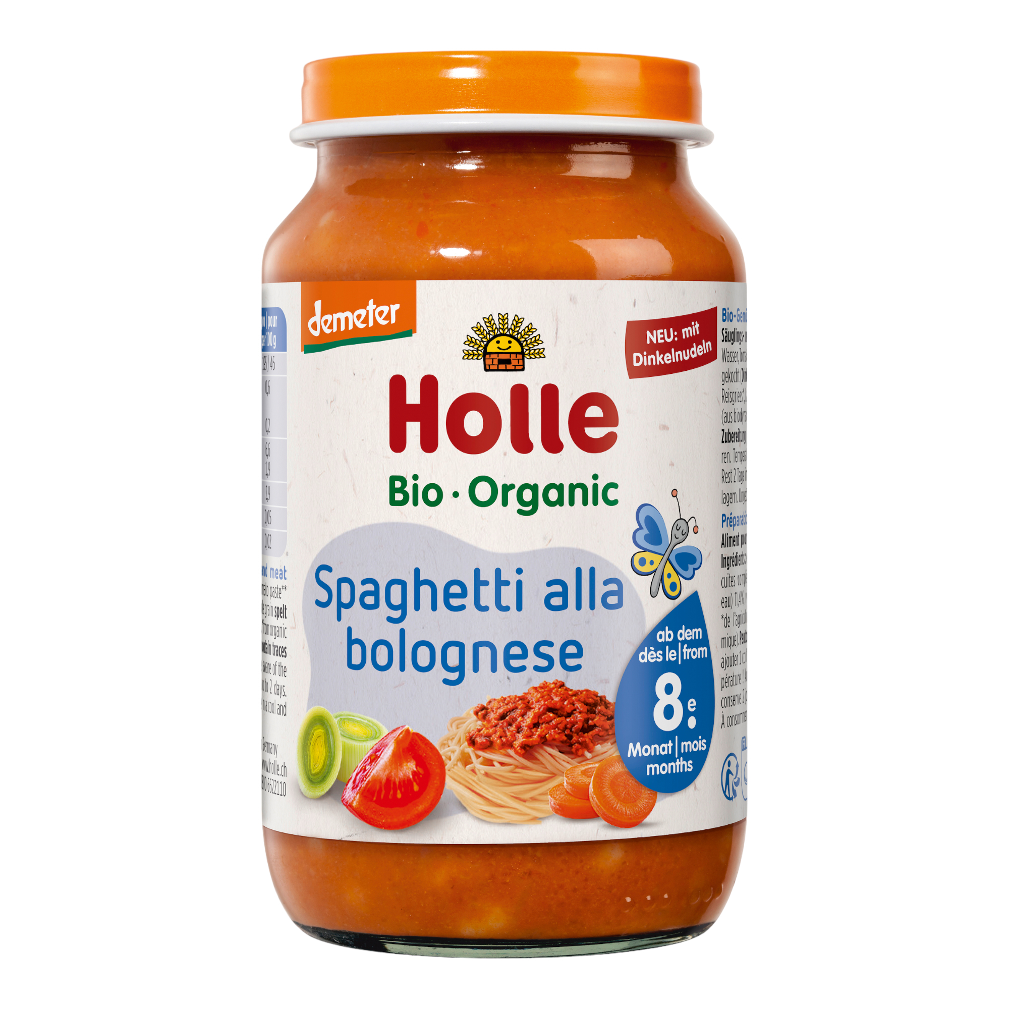 Bio Spaghetti alla Bolognese 8M+ 220g - 6er Vorteilspack von Holle