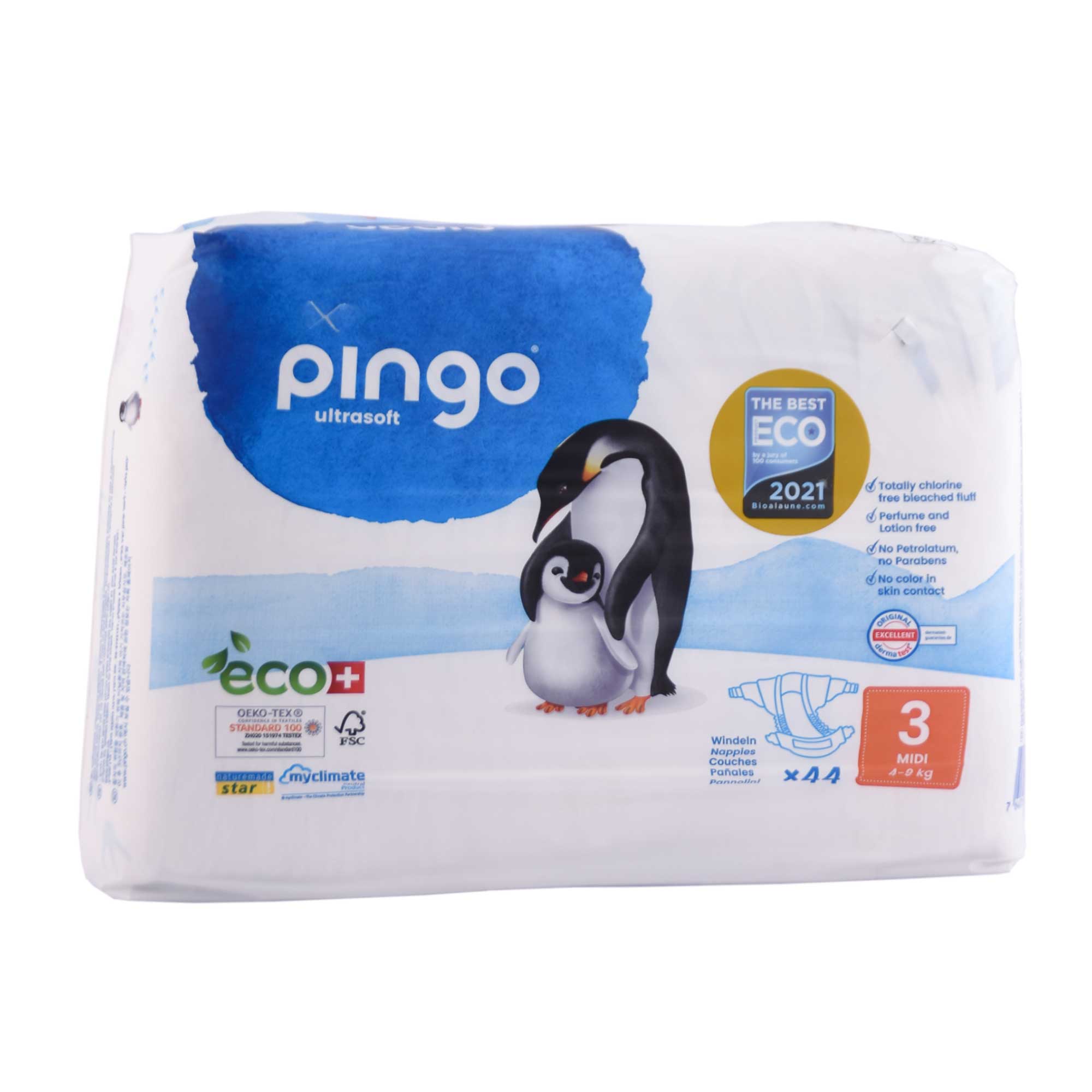 Bio Windeln Midi 4-9 Kilo 44 Stück von Pingo Swiss online kaufen