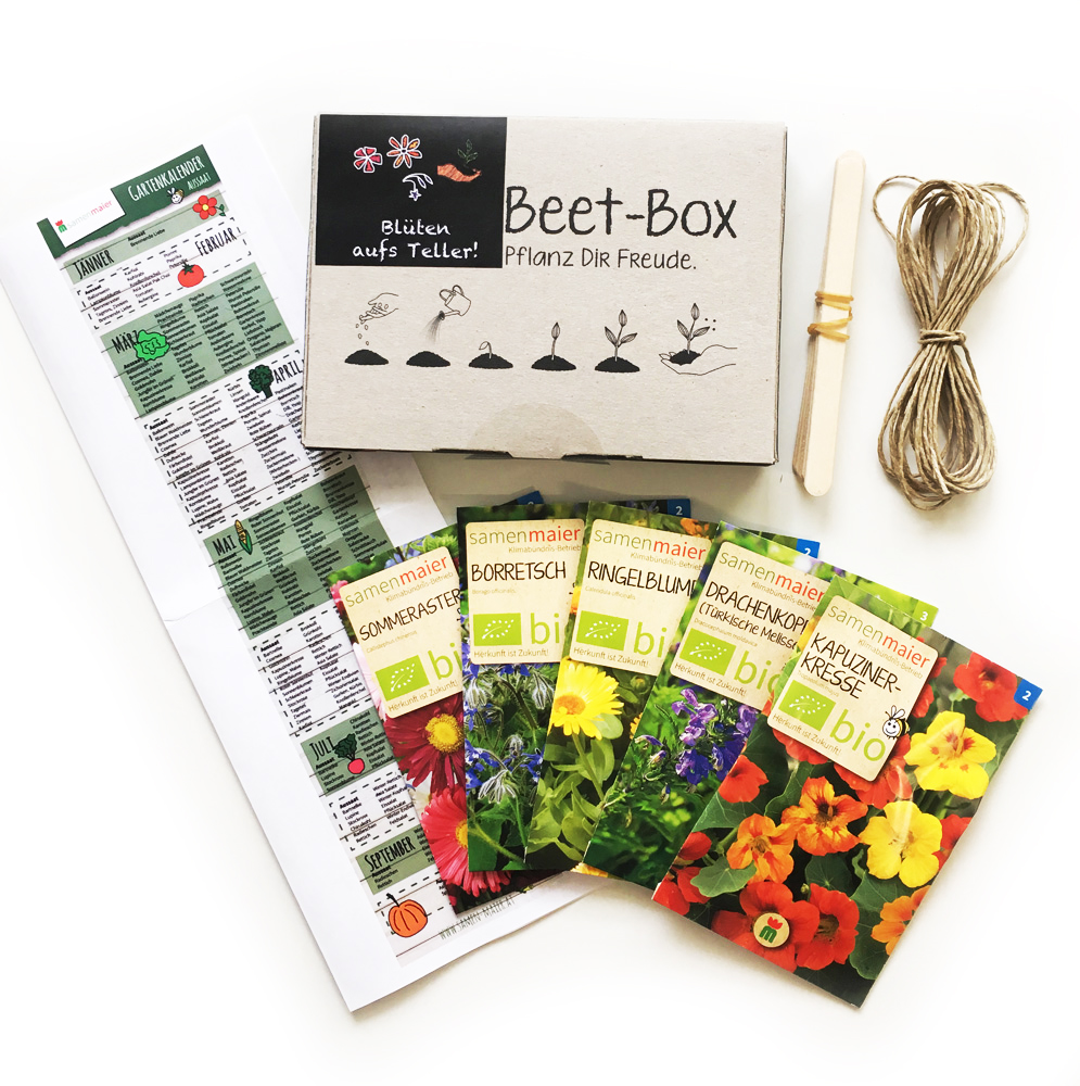 Bio Beet Box - Blüten aufs Teller - Saatgut Set inklusive ...