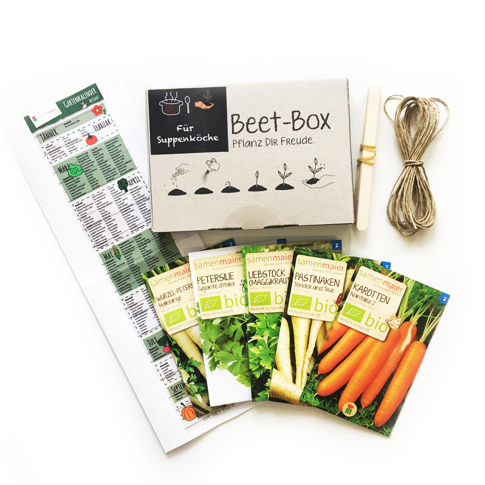 Bio Beet Box - Für Suppenköche - Saatgut Set inklusive Pflanzkalender ...