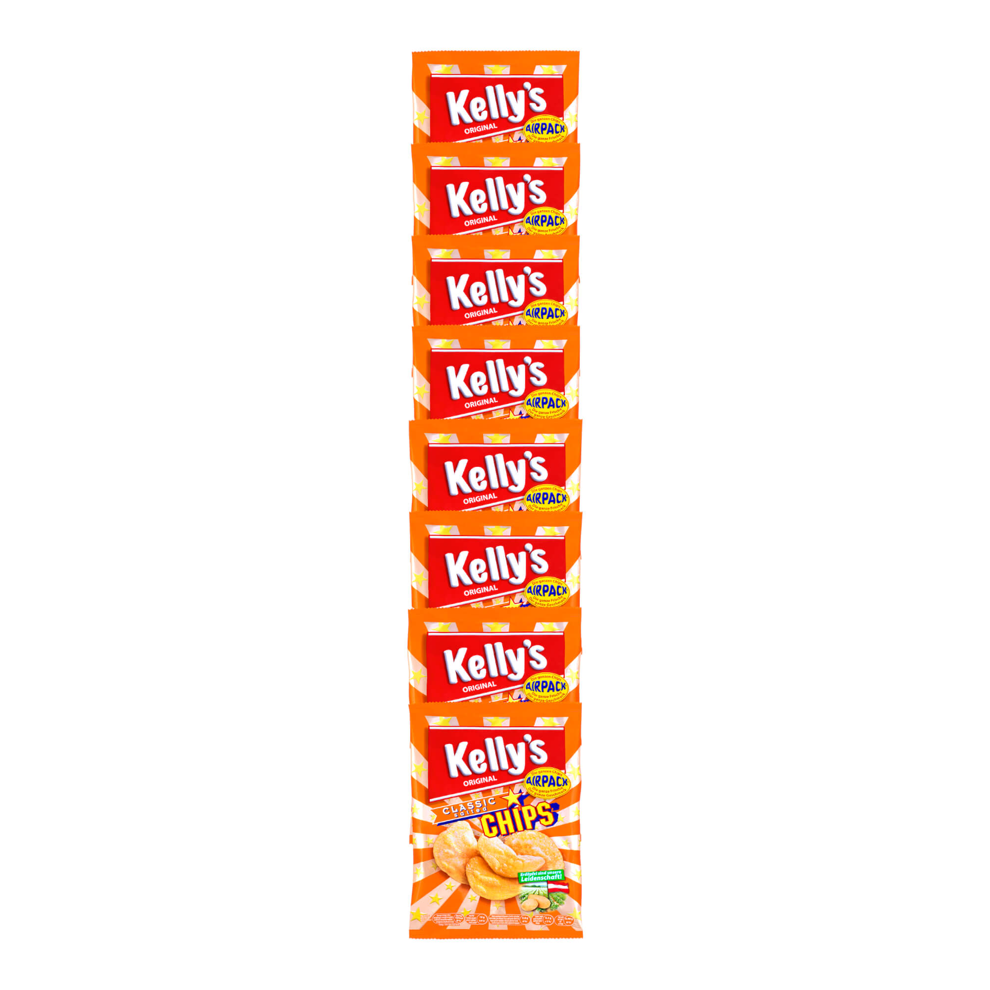 Chips gesalzen Streifen 8x35g von Kellys online kaufen