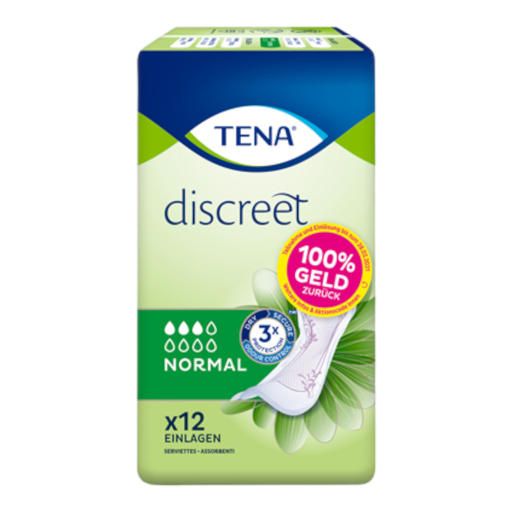 Discreet Normal Slipeinlage 12Stück von Tena online kaufen
