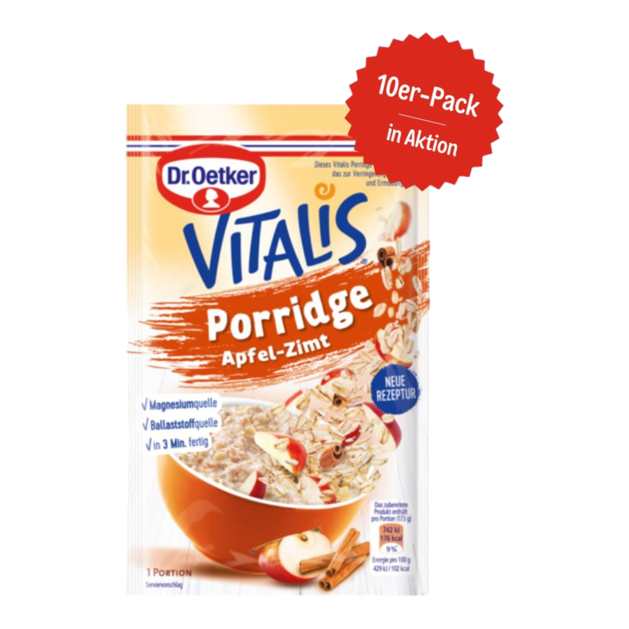 Dr. Oetker Vitalis Porridge Apfel-Zimt - 48g online kaufen
