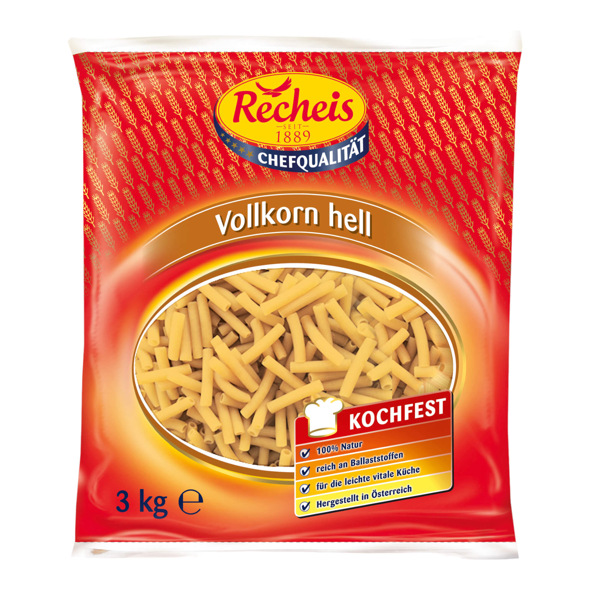 Recheis Vollkornpasta hell Makkaroni 3000g von Recheis online kaufen