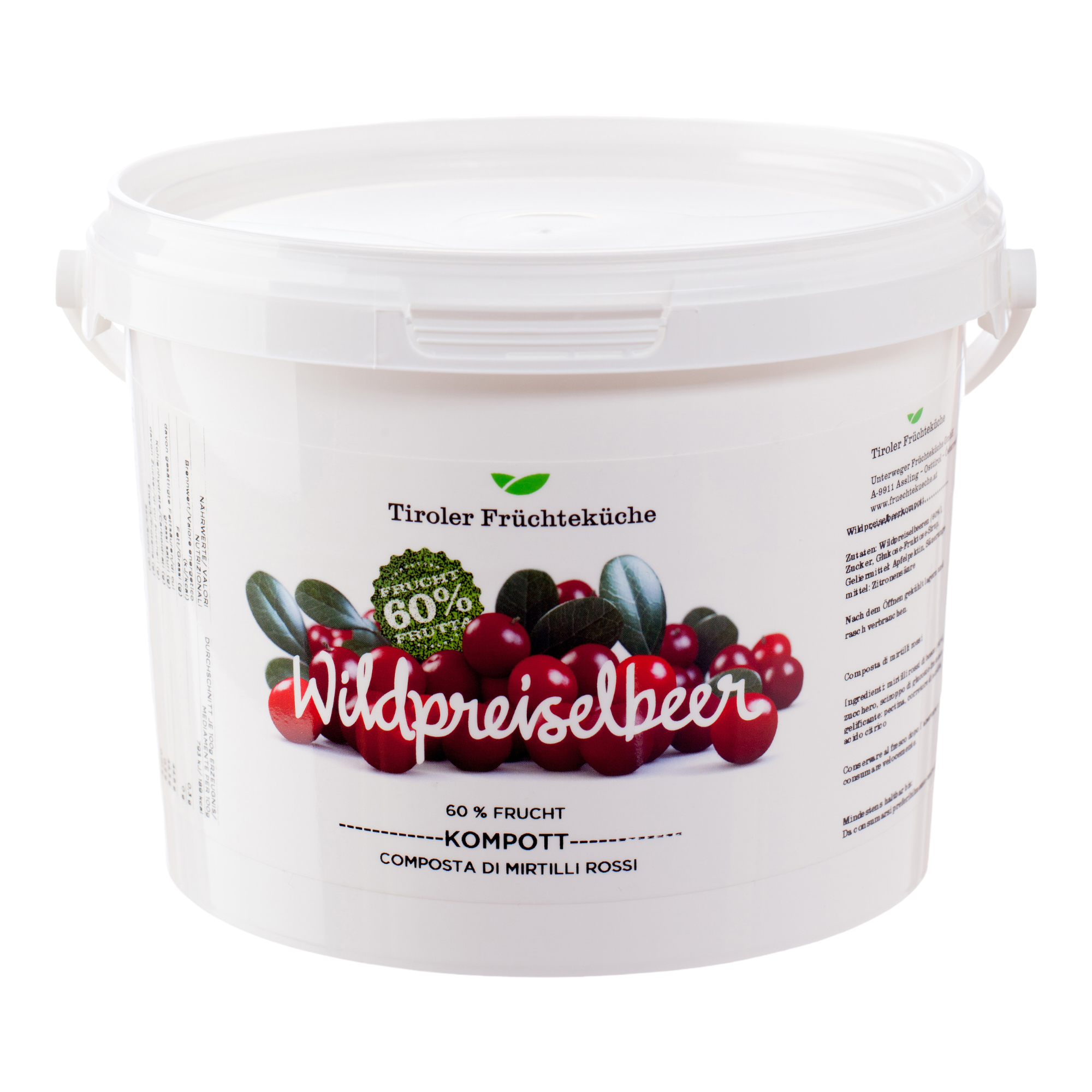 Wildpreiselbeeren 2000g von Unterweger Konfitüren UWE online kaufen